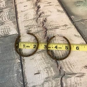 Jewelry | Vintage Faux Suede Animal Print Large Hoops | Poshmark